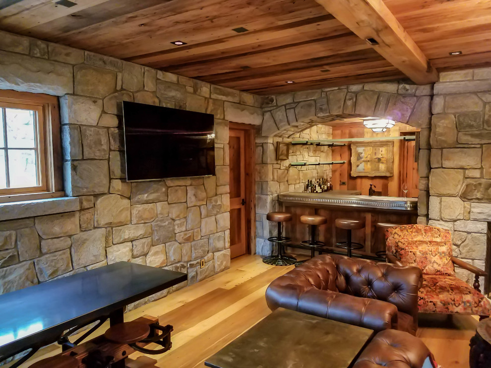 Basement bar seating - Rustic - Home Bar - New York - by Auburn Landing ...