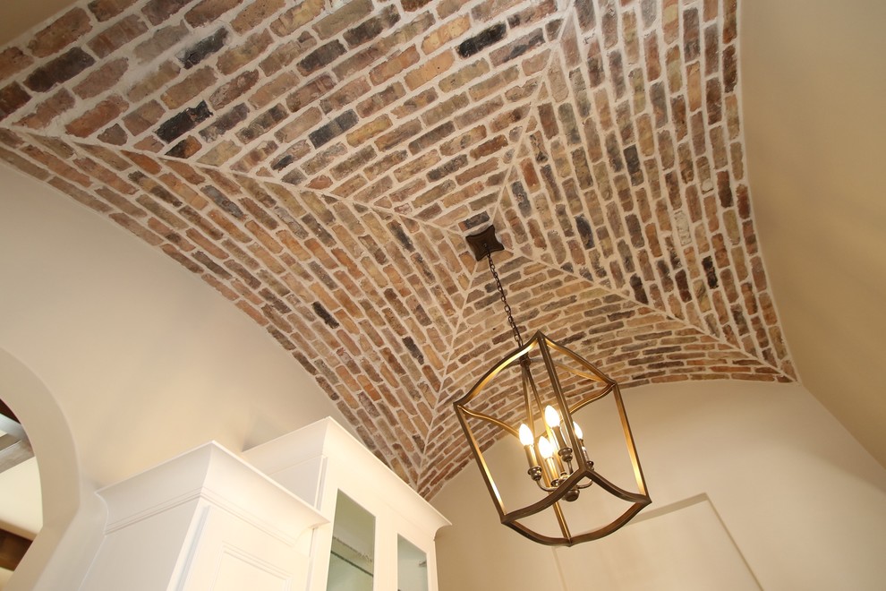 Beautiful Traditional Brick & Stucco Home - Traditional - Home Bar ...