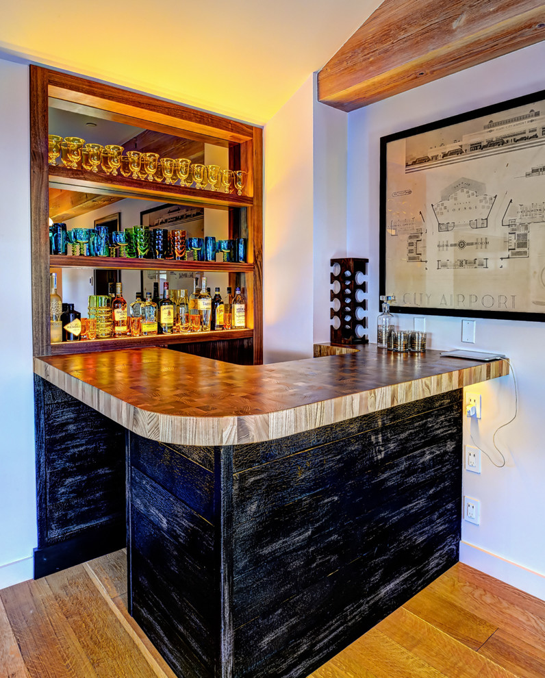 Rustic Corner Bar with Reclaimed Wood - Rustic - Home Bar - Denver - by ...