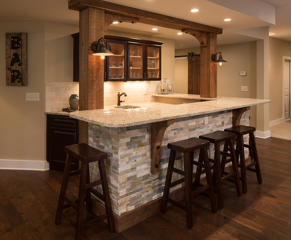 L Shaped Basement Bar Ideas - Openbasement