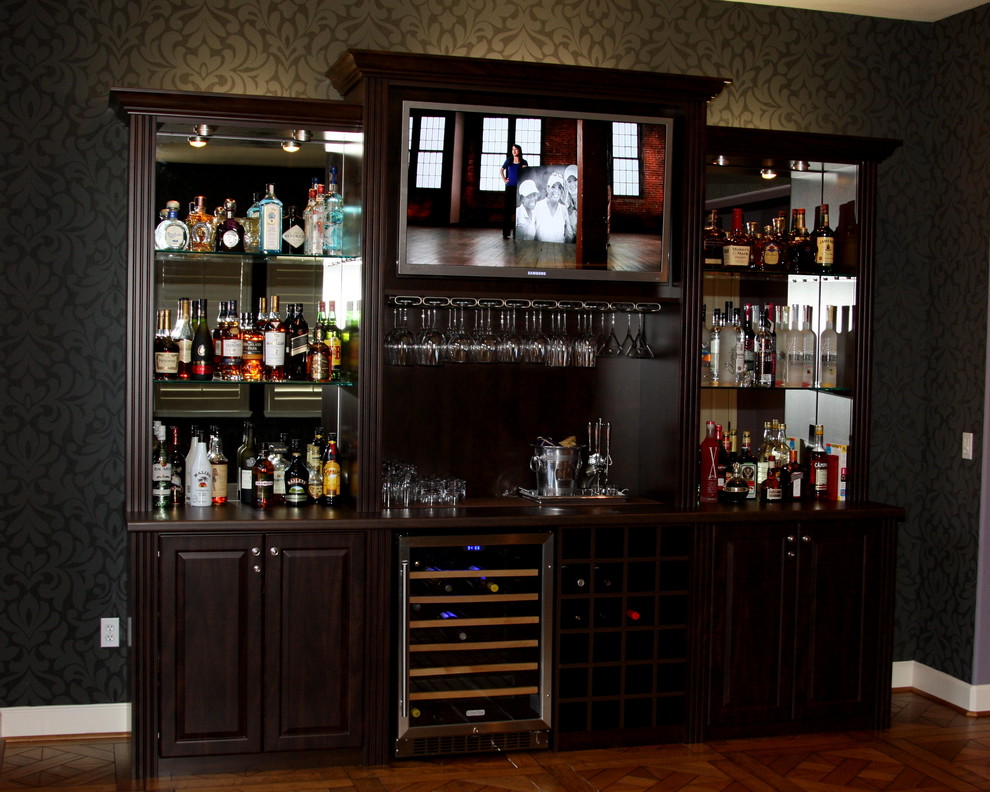 Billiards Room Refreshment Center - Traditional - Home Bar - San ...