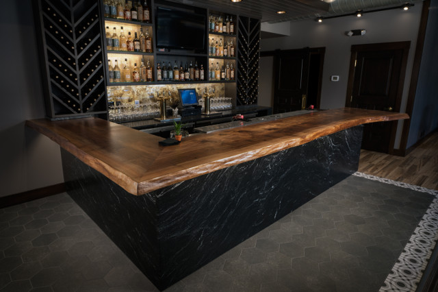 Black Walnut Bar Top - Modern - Home Bar - Seattle - by WANE + FLITCH ...