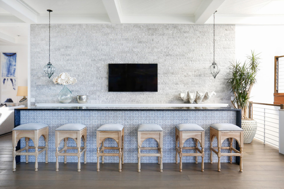 Blackband Design Beach House - Beach Style - Home Bar - Orange County ...