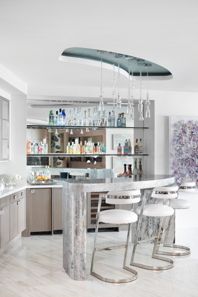 Boca Raton Condo - Contemporary - Home Bar - Miami - by Bluedoor Design ...