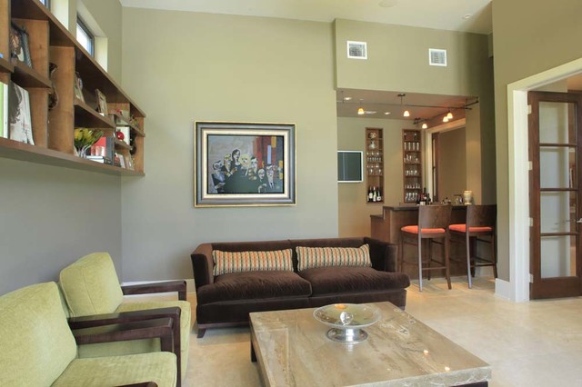Braeburn Residence - Home Bar - Houston - by Hollenbeck Architects ...
