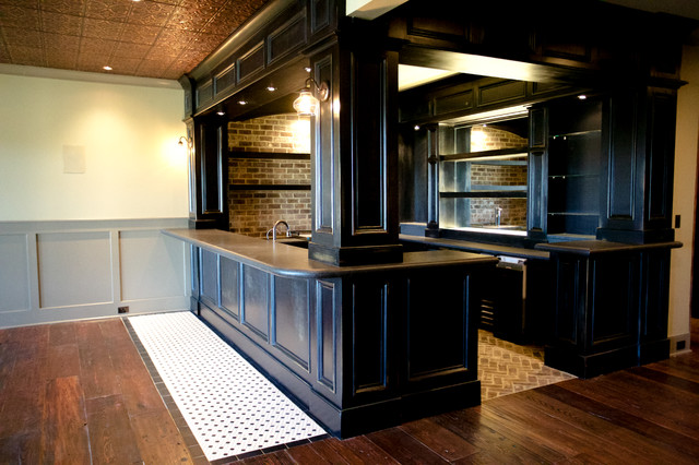Brick, Stucco & Stone - Traditional - Home Bar - Other - by Ivey Custom ...