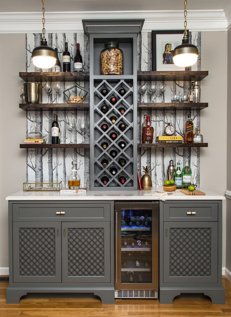 Built-in Bar - Transitional - Home Bar - Chicago - by R Titus Designs ...