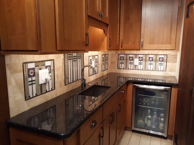 Butler's Pantry Backsplash - Craftsman - Home Bar - Philadelphia | Houzz