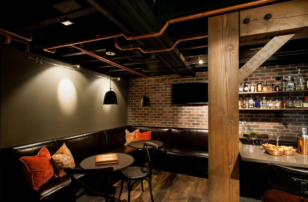 Capital Hill Bar & Family Area - Rustic - Home Bar - Seattle - by ...