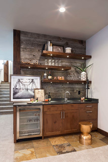 Contemporary Chic Chalet - Rustic - Home Bar - Denver - by Rumor Design ...