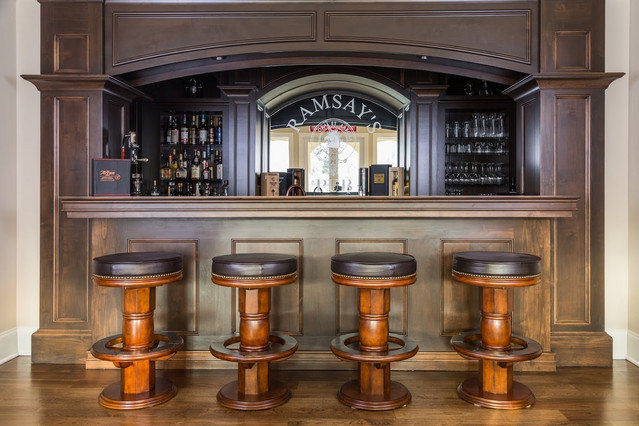 Custom British Pub - Traditional - Home Bar - Charlotte - by Savvy ...