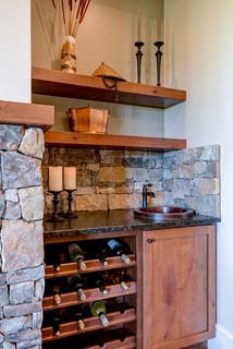 Black Mountain Rustic Modern Farmhouse - Traditional - Home Bar - Other ...