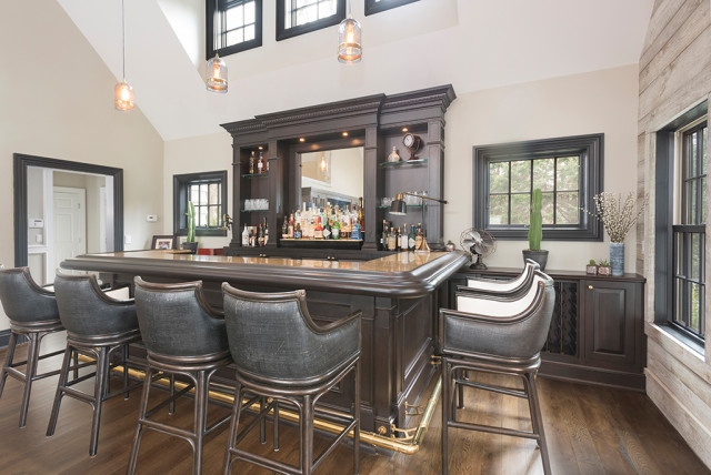 Custom Residential Bar in Long Island - Traditional - Home Bar - New ...
