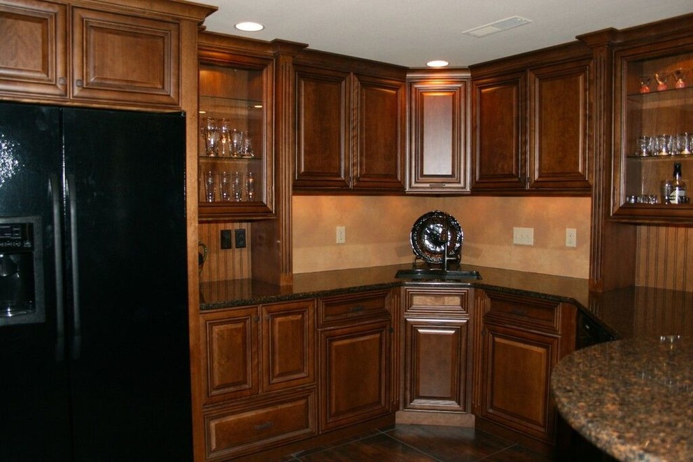 Dark Stained Bar - Traditional - Home Bar - Other - by User | Houzz