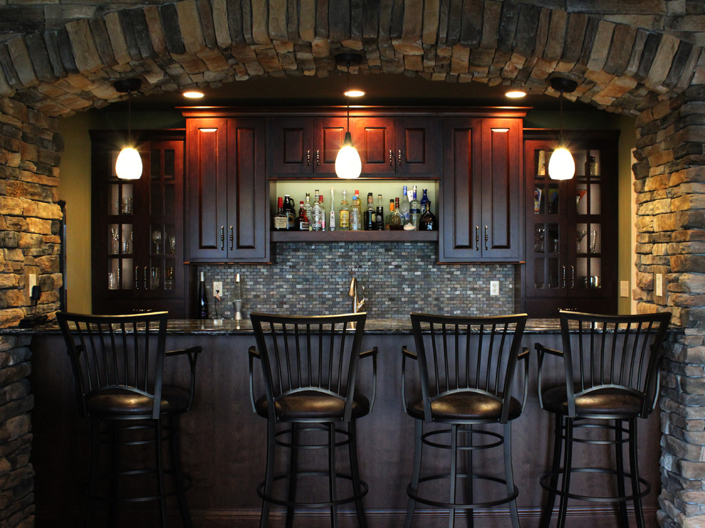 Dark Stained Bar - Rustic - Home Bar - Other - by User | Houzz