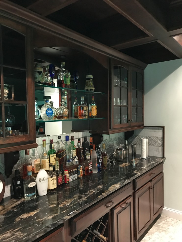 Dark Stained Large Bar - Traditional - Home Bar - Other - by Olde Mill ...