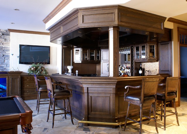 Delux custom home bar - Traditional - Home Bar - Burlington - by The ...