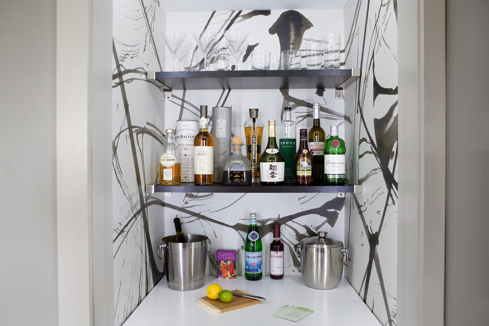 Den Renovation: Home Bar - Transitional - Home Bar - San Francisco - by ...