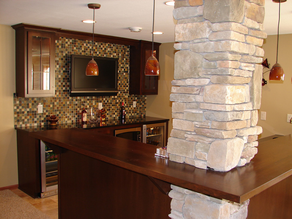 Downstairs Bar Area - Traditional - Home Bar - Minneapolis - by Titus ...