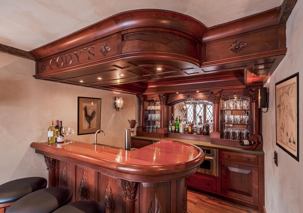 English style basement pub - Traditional - Home Bar - Burlington - by ...