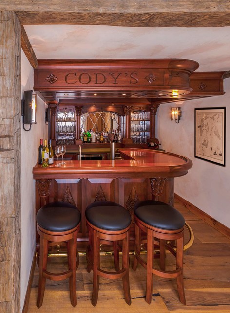 English Pub Style Basement Bars - Openbasement