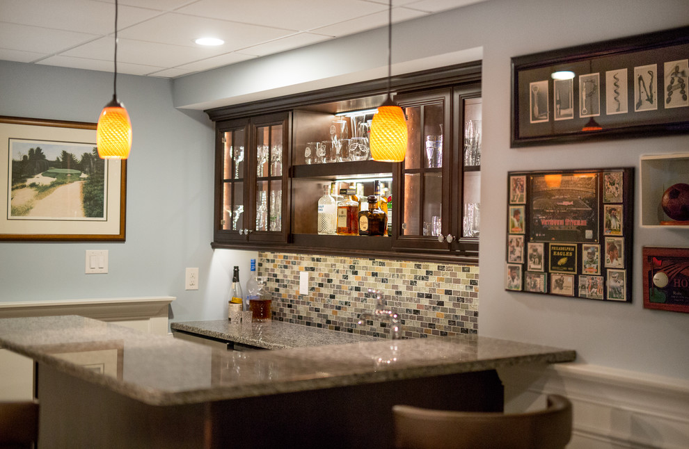 Family Game Day Basement in Lansdale, PA - Traditional - Home Bar ...