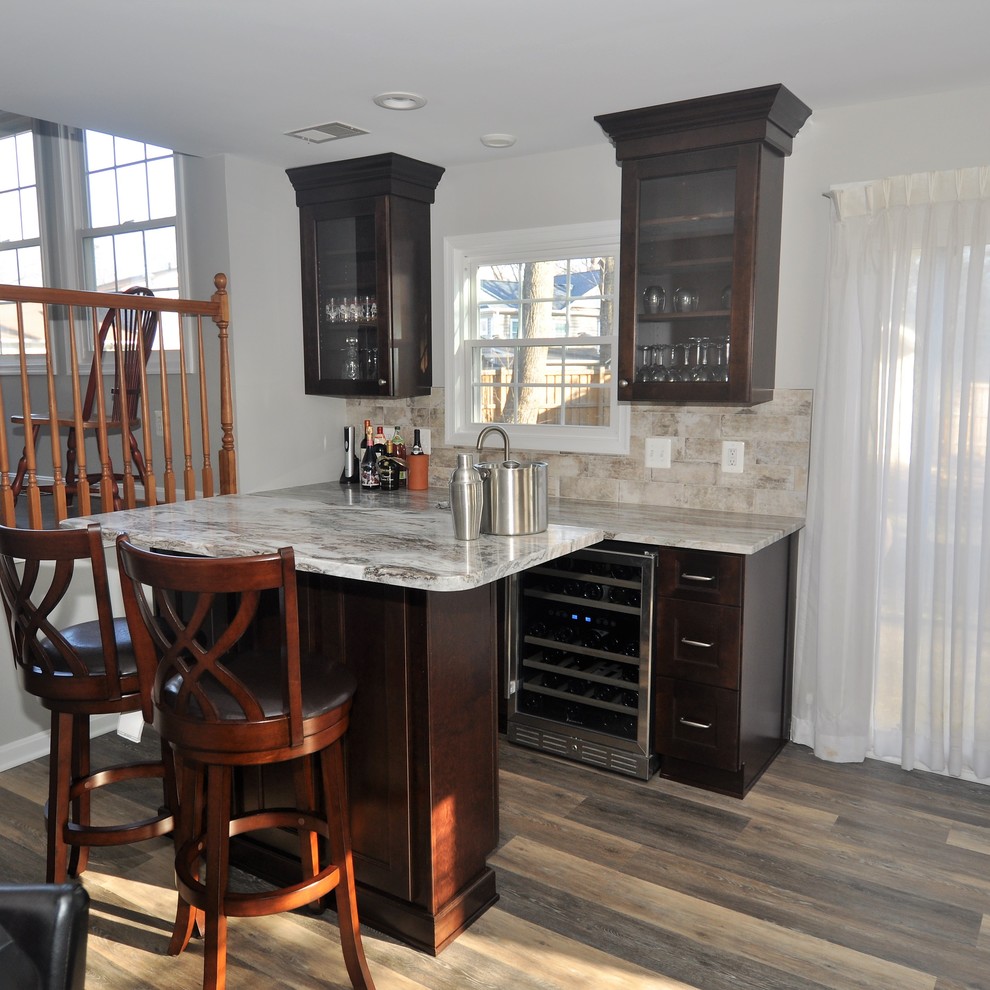 Family Room Wet Bar Addition - Modern - Home Bar - DC Metro - by J & F ...