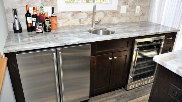 Family Room Wet Bar Addition - Modern - Home Bar - DC Metro - by J & F ...
