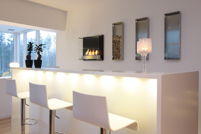 Free Standing and Wall - Hung Fires - Contemporary - Home Bar - Sussex ...