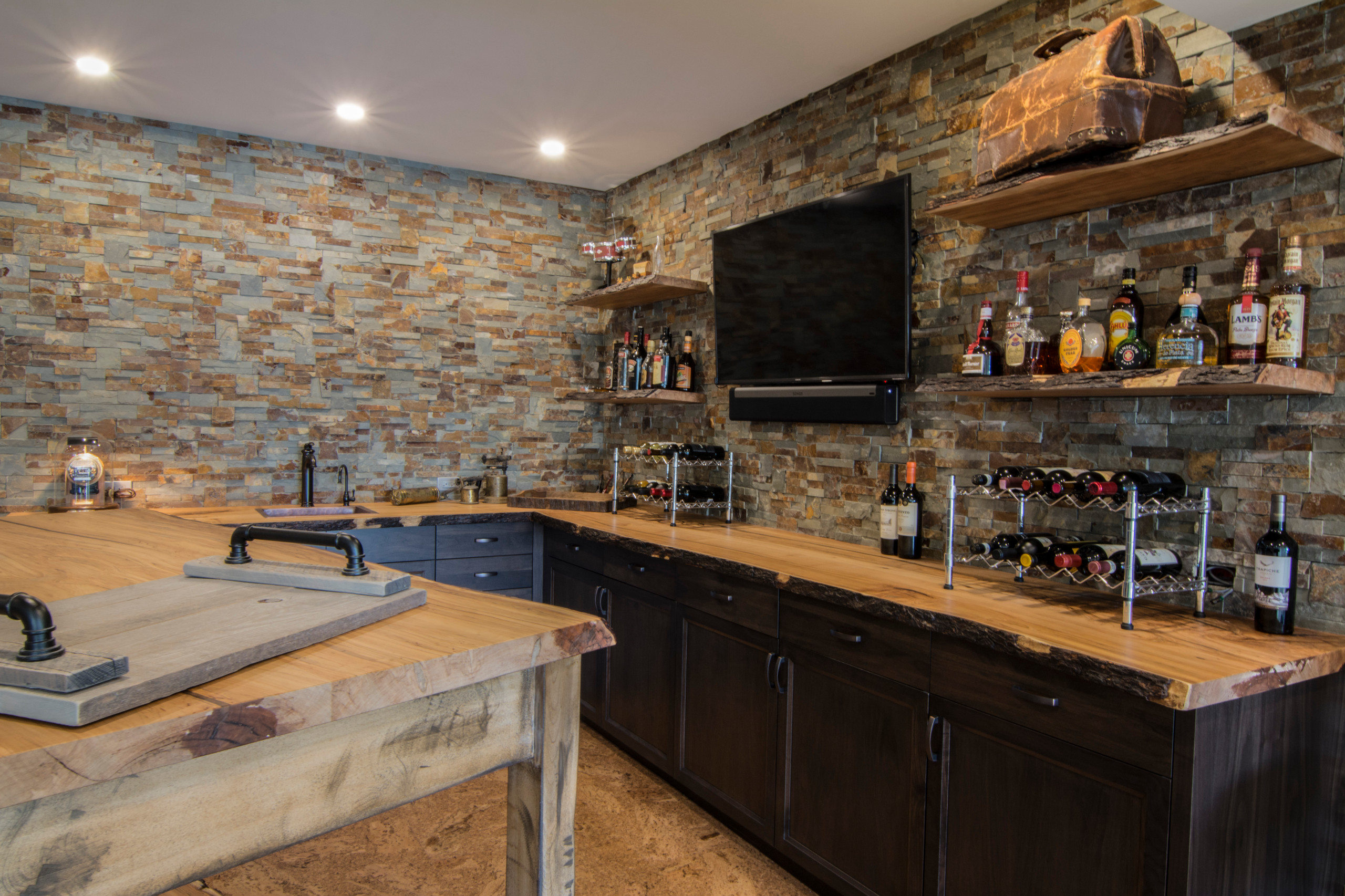 Bar Stone Backsplash Designs DIY Home Bar Design Ideas & Remodel