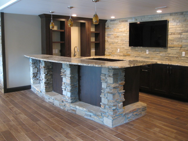 Granger Lower Level Bar - Modern - Home Bar - Other - by Kitchens Etc ...