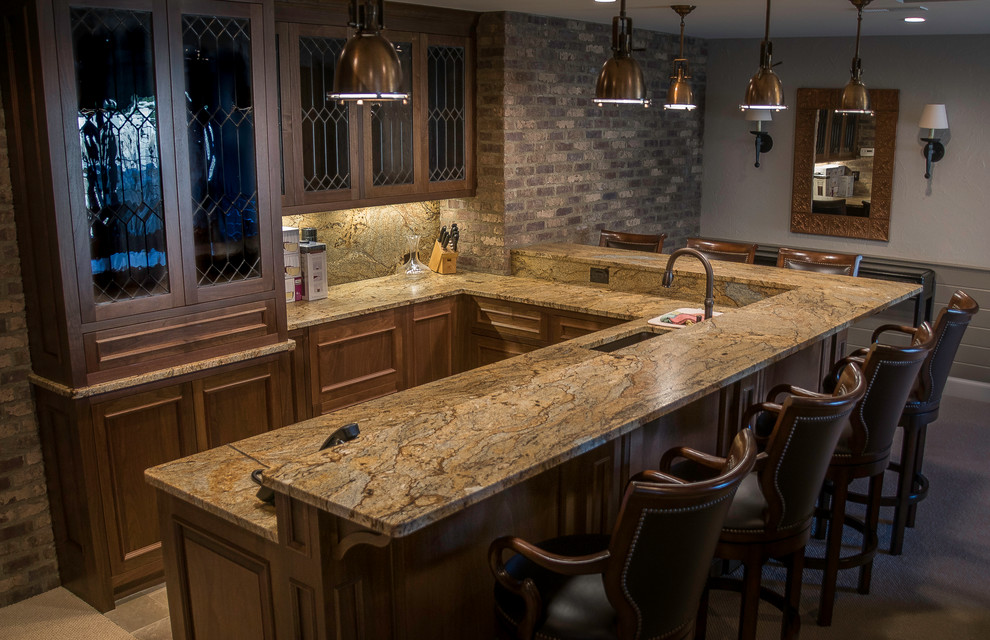Granite and Engineered Quartz Countertops - Modern - Home Bar ...