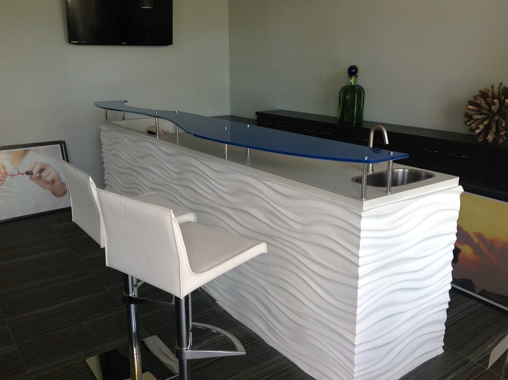 Heavy Wave Bar Front - Modern - Home Bar - Orlando - by 360 Design | Houzz
