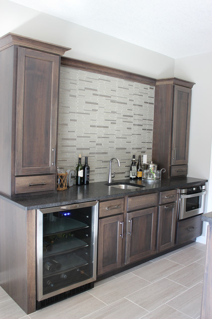 Gray Stained Home Bars