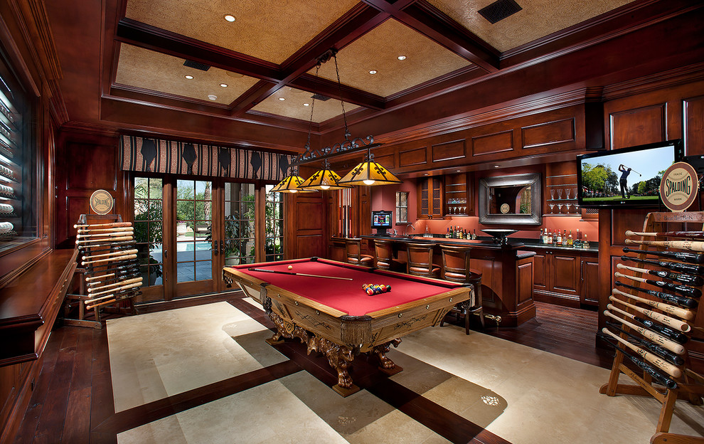 Home Bar And Entertainment Room Mediterranean Home Bar Phoenix