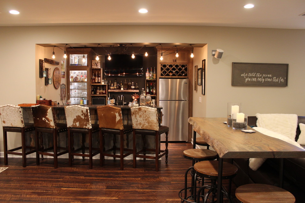 Home Bar and Recreation Room - Rustic - Home Bar - Milwaukee - by Lady ...