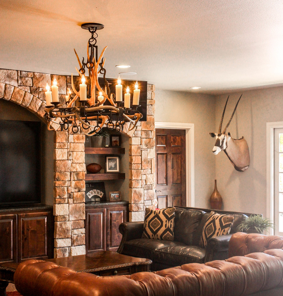 Home Bar Seating Area - Southwestern - Home Bar - Austin - by AJ Jones ...