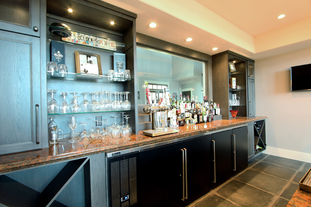Home Bar with Plenty of Display Space - Transitional - Home Bar - Other ...