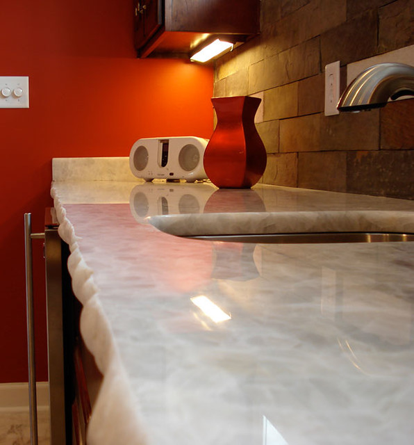Iceberg Quartzite Countertop - Traditional - Home Bar - Raleigh - by ...