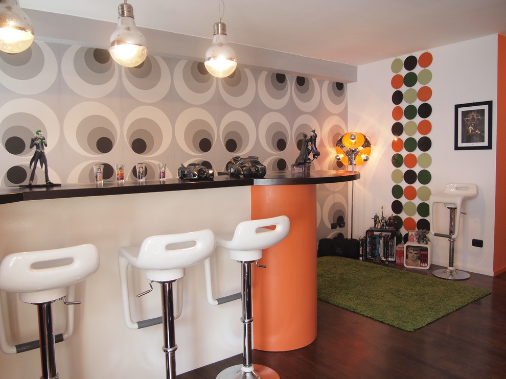 Interior design project: 70's and comics - Modern - Home Bar - Turin ...
