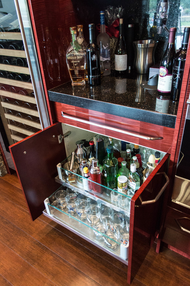 Large Kitchen with Billiards Room - Modern - Home Bar - Cleveland - by ...