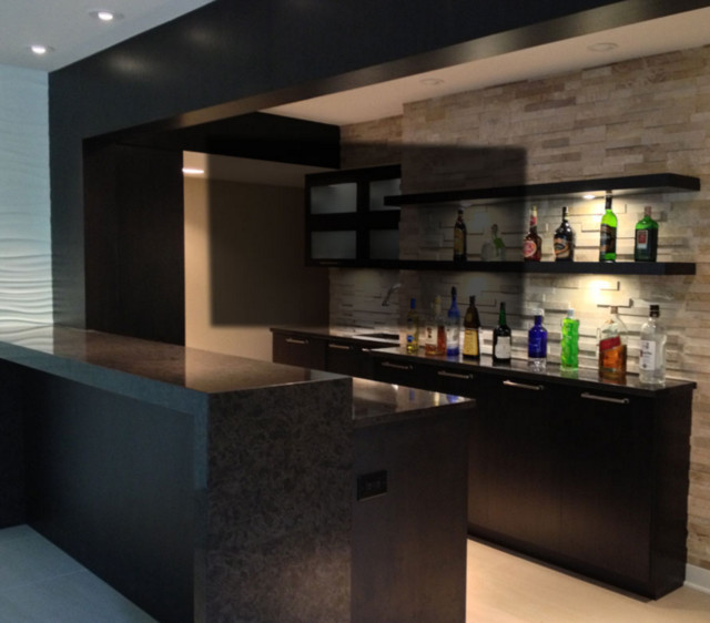 Ledge stone - Contemporary - Home Bar - Orange County - by Tile ...