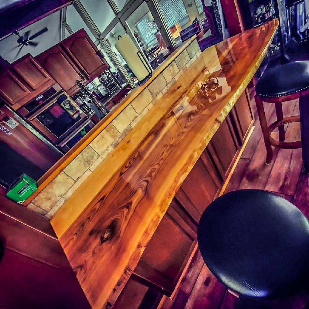 Live Edge Epoxy Counter top - Rustic - Home Bar - Detroit - by Weideman ...