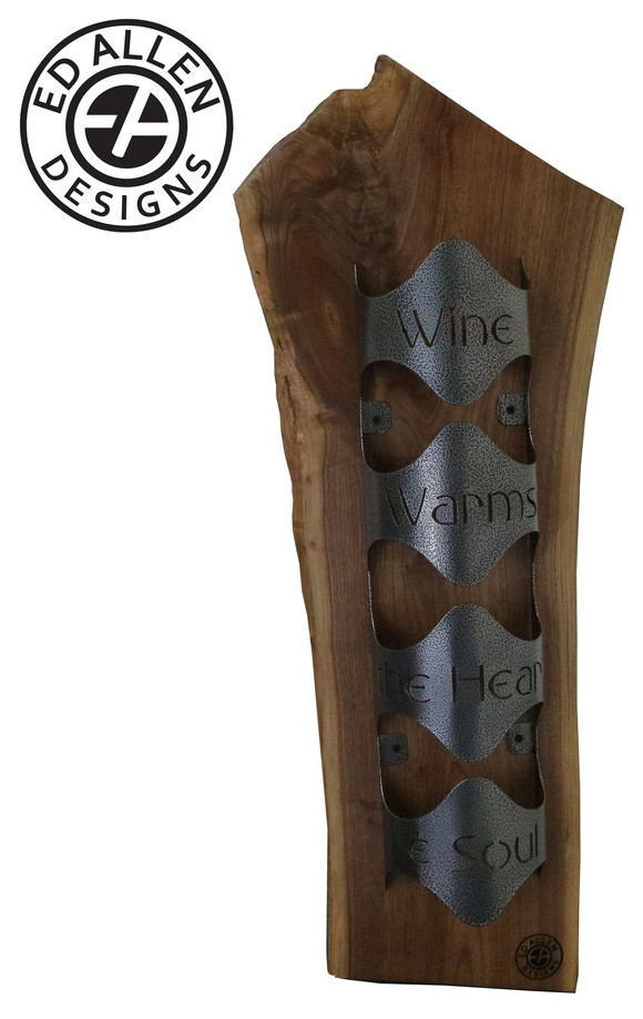 Live Edge Wine Rack - Farmhouse - Home Bar - Minneapolis - by Ed Allen ...