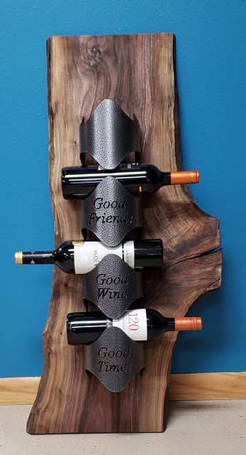 Live Edge Wine Rack - Country - Home Bar - Minneapolis - by Ed Allen ...