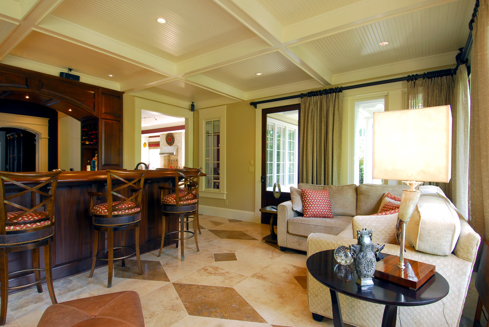 Living room with full bar - Traditional - Home Bar - Atlanta - by Jones ...