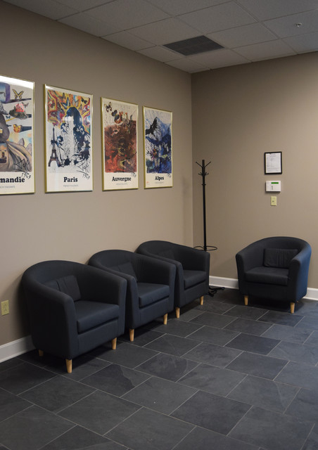 Lounge Floor Tile Design - Midcentury - Home Bar - Columbus - by Rite ...