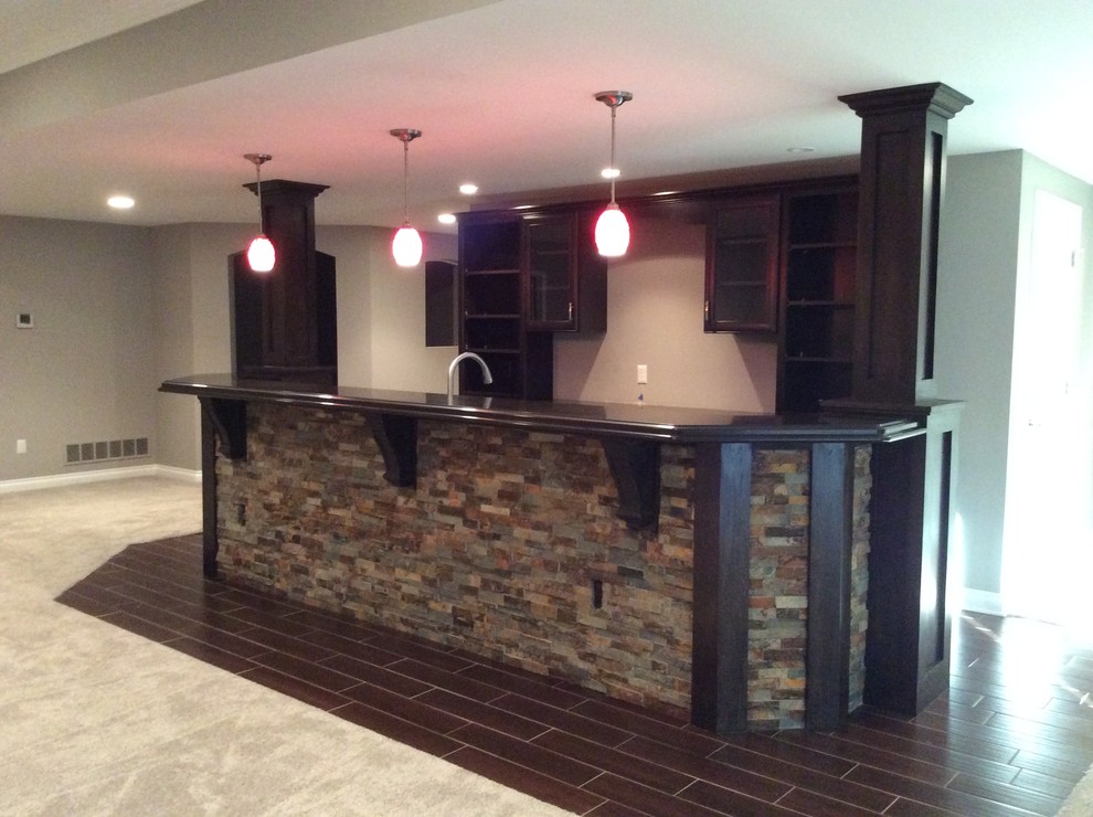 Lower Level Bar - Bar de Salon - Détroit - par Chestnut Home Builders ...