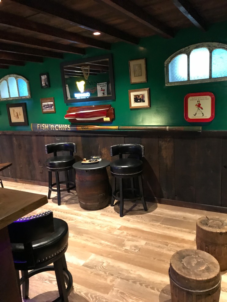Man Cave/ Irish Pub in Basement - Traditional - Home Bar - New York ...