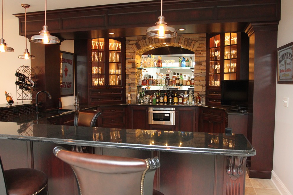 Basement Custom Bar - Traditional - Home Bar - by That Design Studio ...